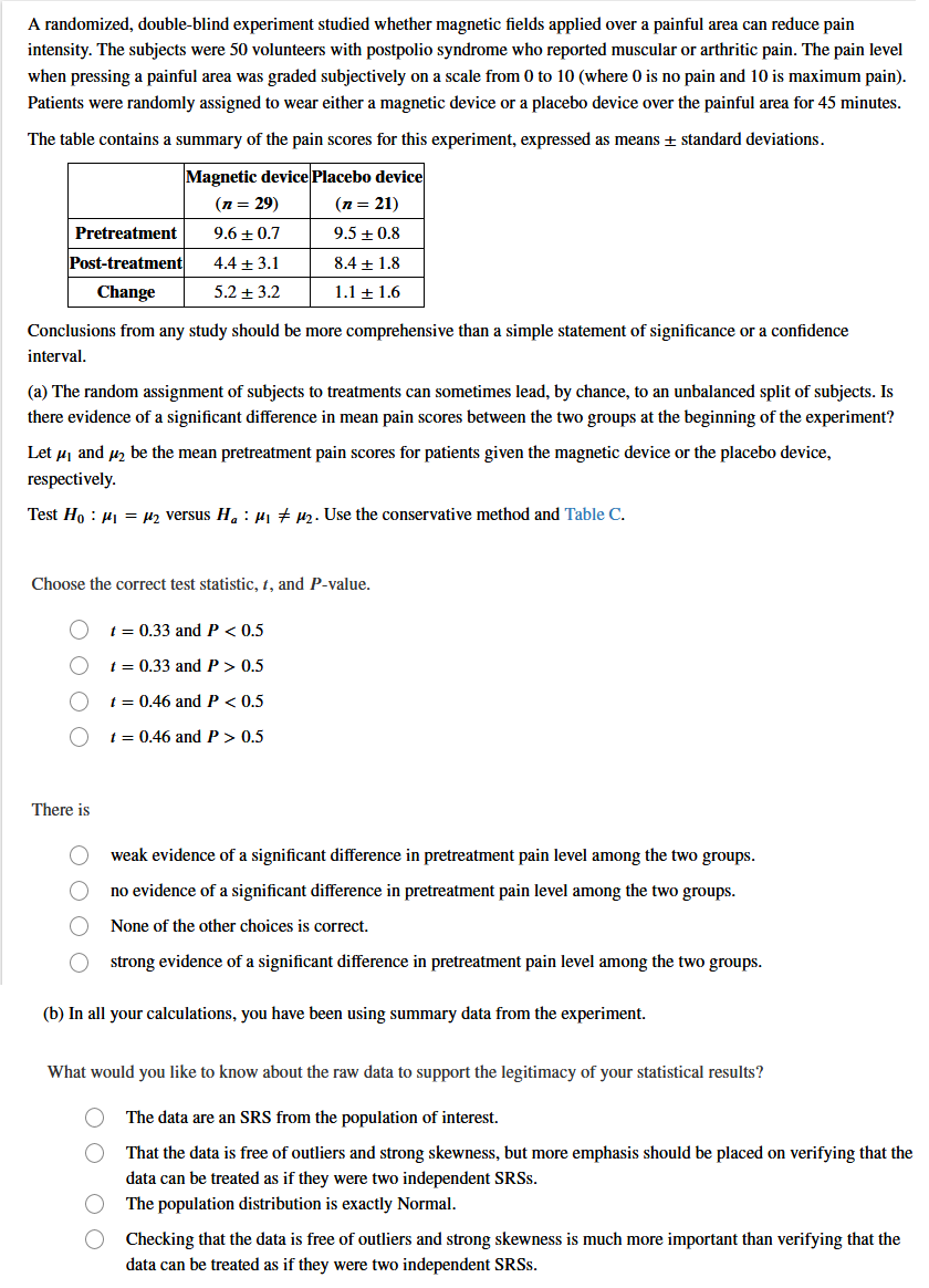 A Randomized Double blind Experiment Studied Whether Chegg A Randomized Double blind Experiment Studied Whether Chegg