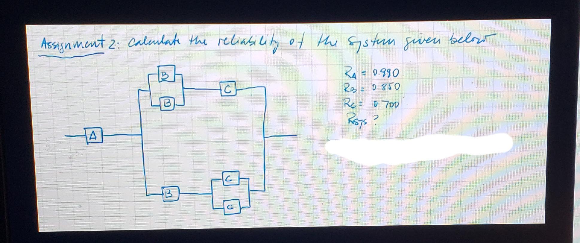 Solved Assignment 2 Calculate the reliability of the systun | Chegg.com