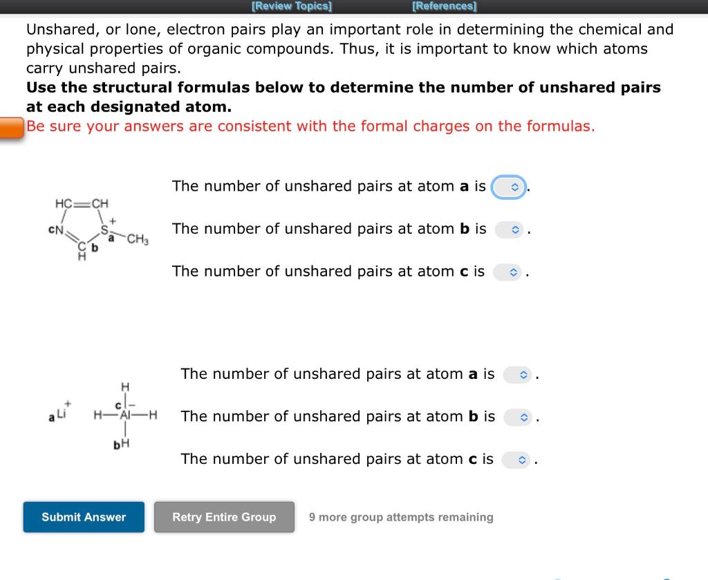 Solved Unshared, or lone, electron pairs play an important | Chegg.com