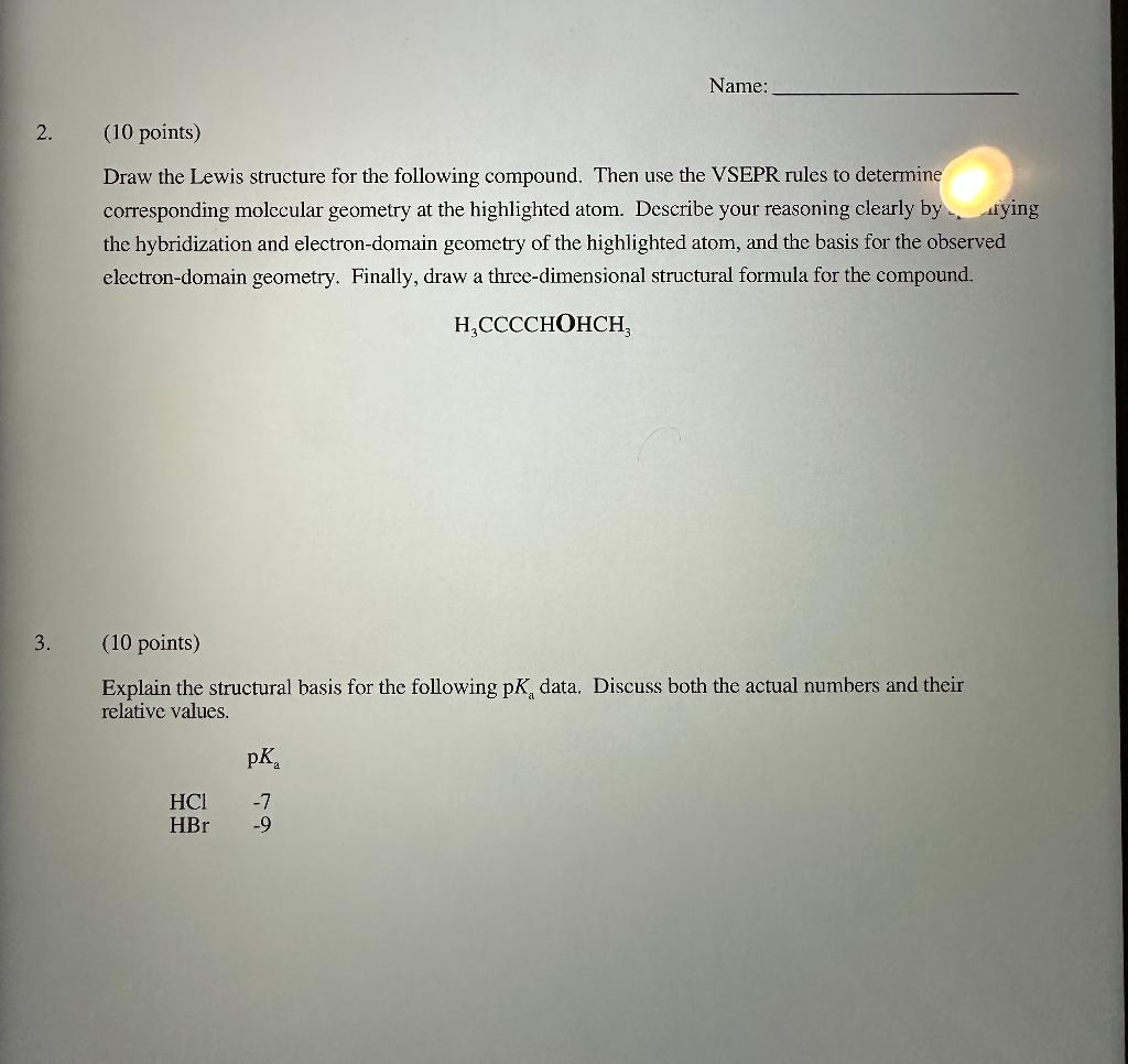 Solved 10 Points Draw The Lewis Structure For The
