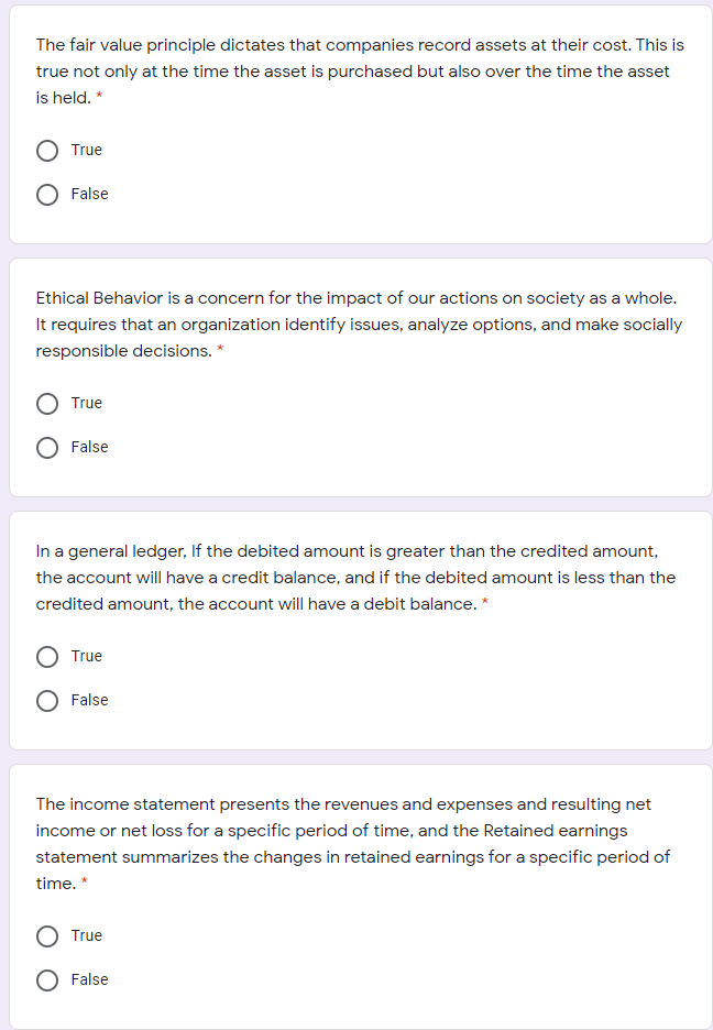 Solved The fair value principle dictates that companies | Chegg.com