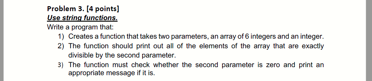 Solved Problem 3. [4 points) Use string functions. Write a | Chegg.com
