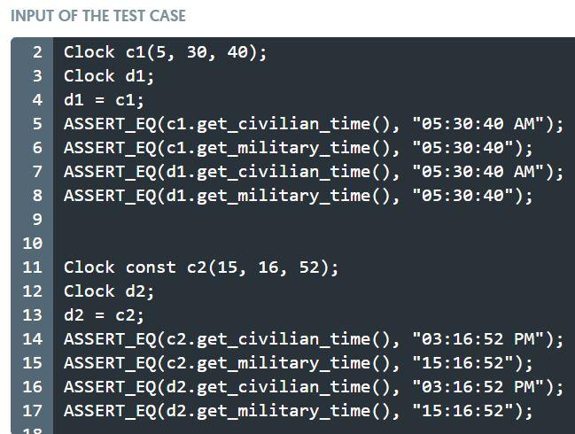 C++ Easy Clock: This is a continuation of the `Clock` | Chegg.com