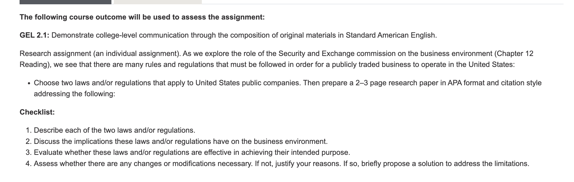 Solved The following course outcome will be used to assess | Chegg.com