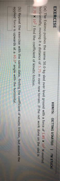 Solved EXERCISE HINTS: GETTING STARTED I 'M STUCK! (a) The | Chegg.com