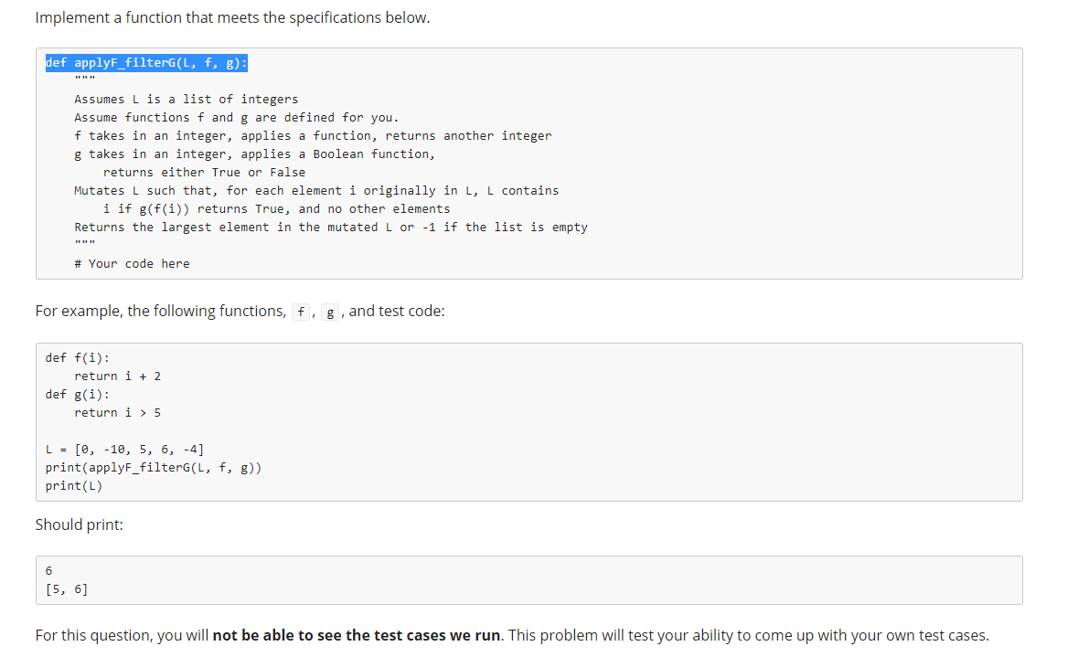 Solved Implement a function that meets the specifications | Chegg.com