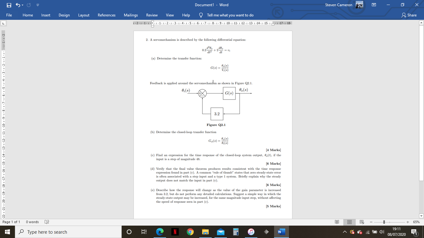 Solved Document1 - Word Steven Cameron Х File Home Insert | Chegg.com