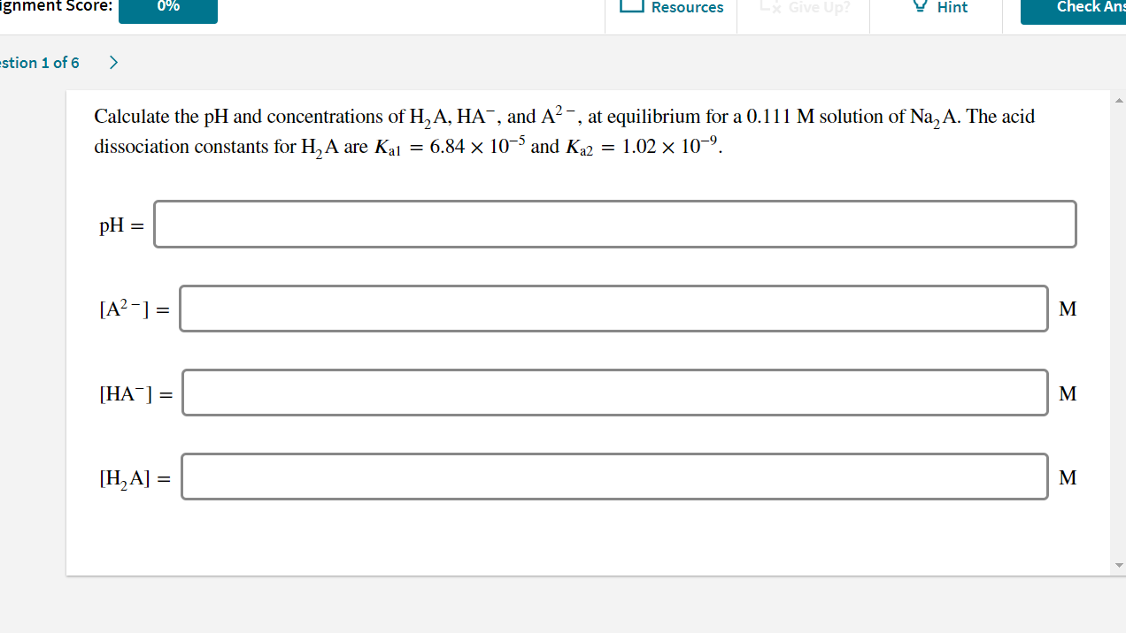 Solved ignment Score: 0% Resources Give Up? V Hint Check Ans | Chegg.com
