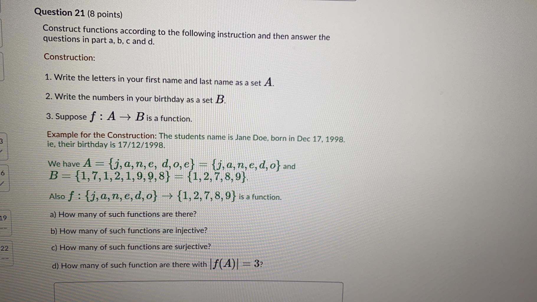 Solved Question 21 (8 points) Construct functions according | Chegg.com