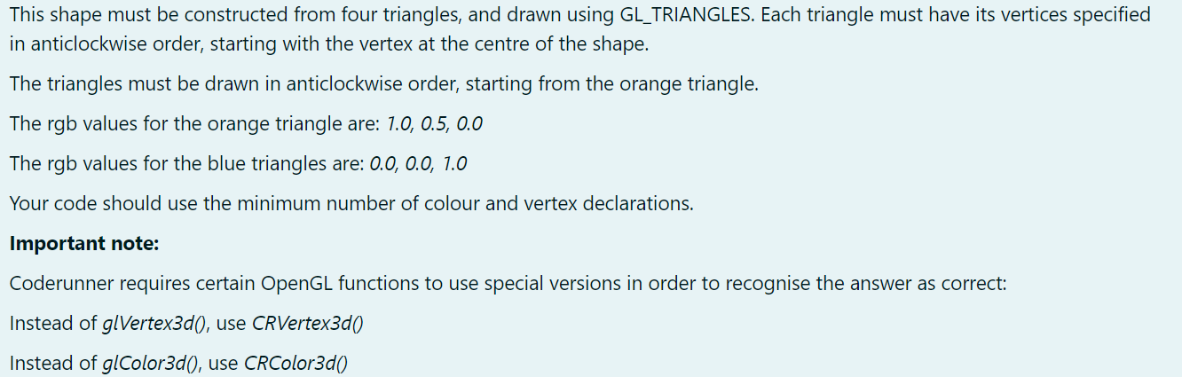 Solved Write a function draw Triangle Tile(), that generates | Chegg.com