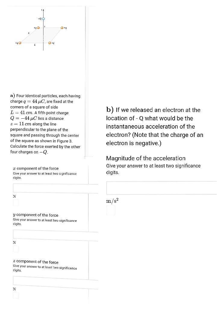 Solved -00 1. +yo +y a) Four identical particles, each | Chegg.com