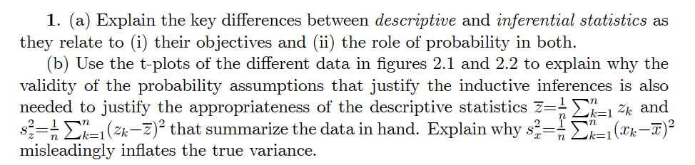(a) ﻿Explain the key differences between descriptive | Chegg.com