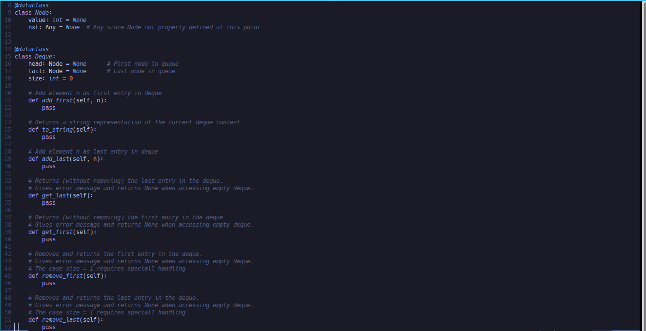 Solved In this exercise you should implement a deque data | Chegg.com