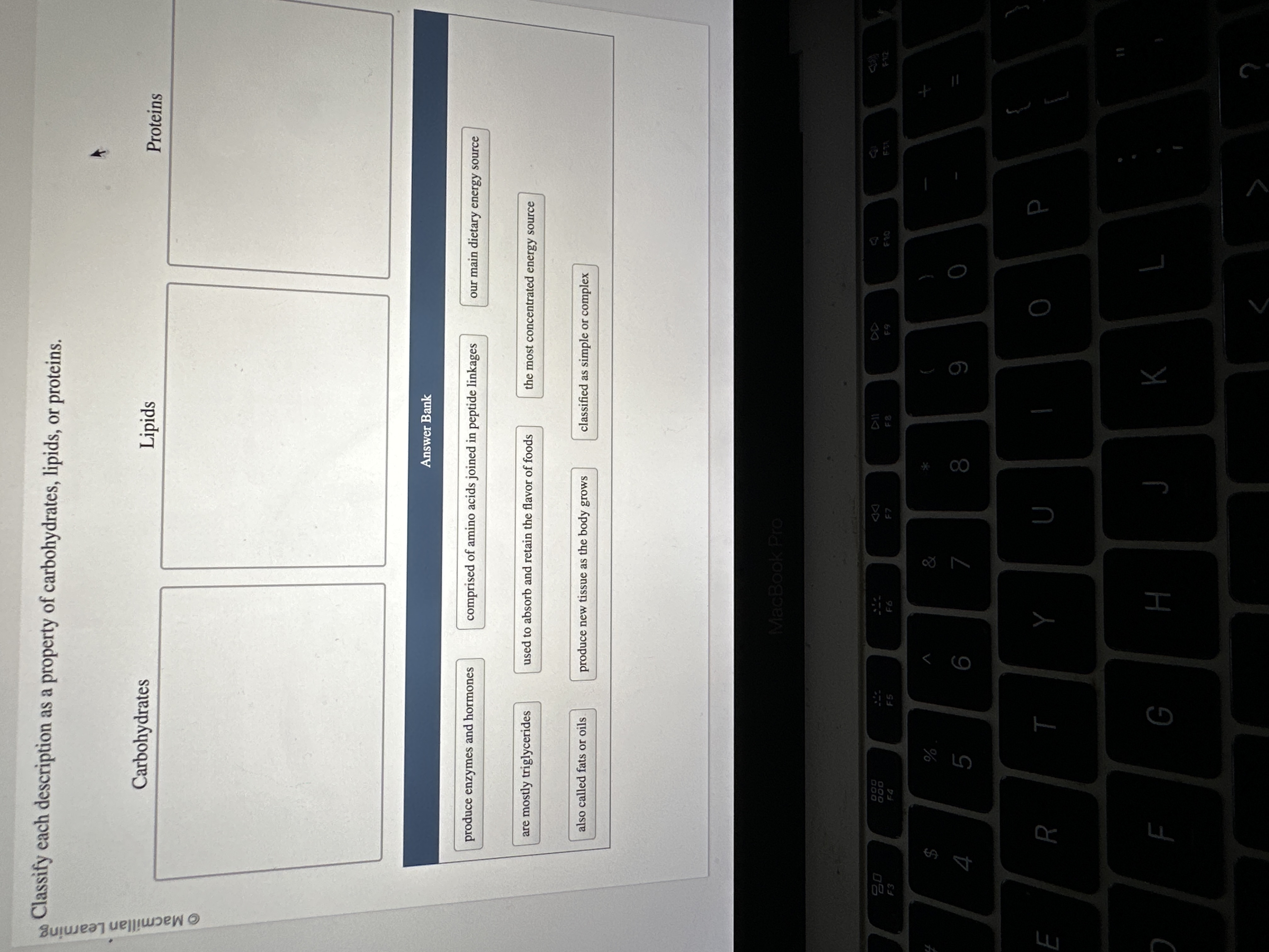 Solved Classify each description as a property of | Chegg.com