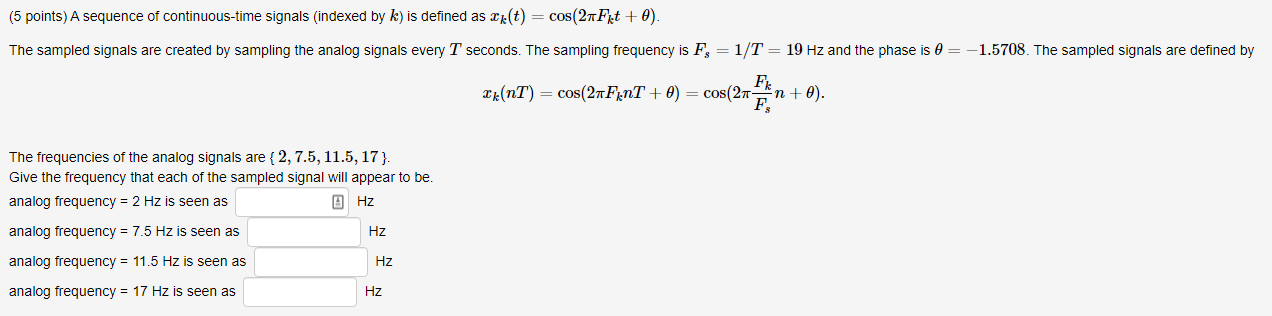 Solved (5 points) A sequence of continuous-time signals | Chegg.com