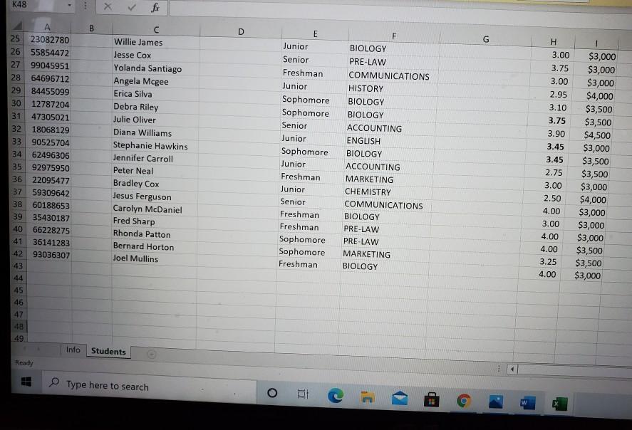 Solved Exp19_Excel_Ch11_ML1_Internships Project | Chegg.com