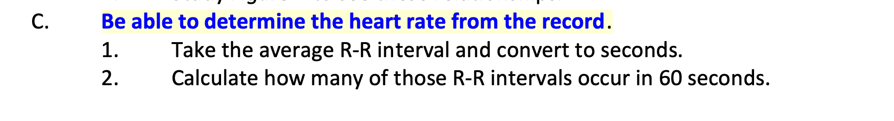 Solved Using the average of the two beats shown in #1 above, | Chegg.com