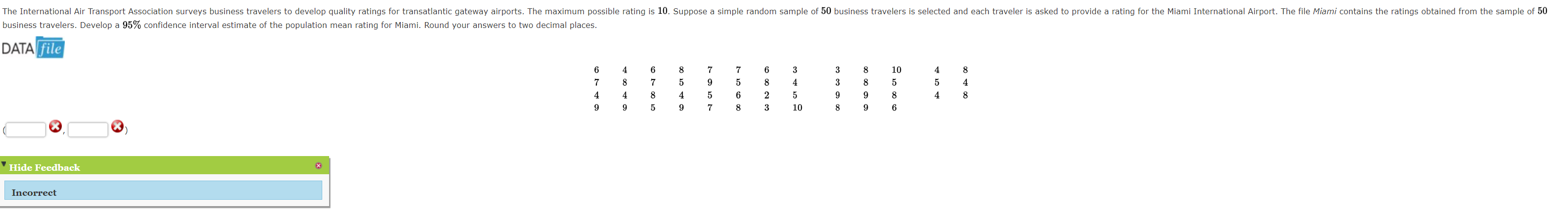 Solved Data File 3 