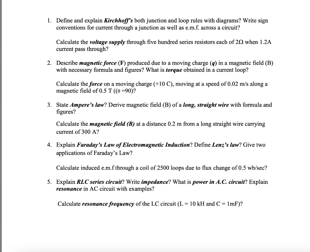 Solved 1. Define and explain Kirchhoff's both junction and | Chegg.com
