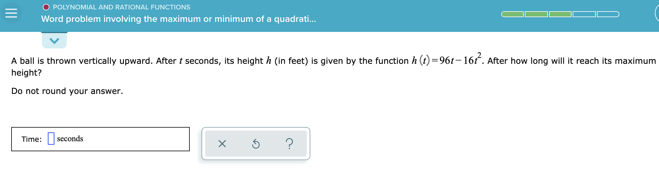 Solved = POLYNOMIAL AND RATIONAL FUNCTIONS Word problem | Chegg.com