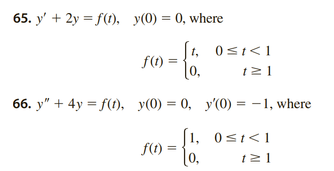 Solved In Problems 63-70 use the Laplace transform to solve | Chegg.com