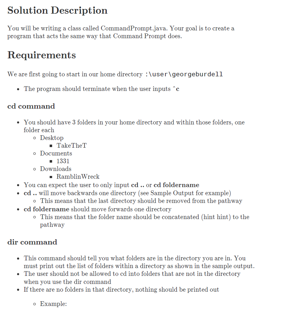 Solution Description You will be writing a class | Chegg.com