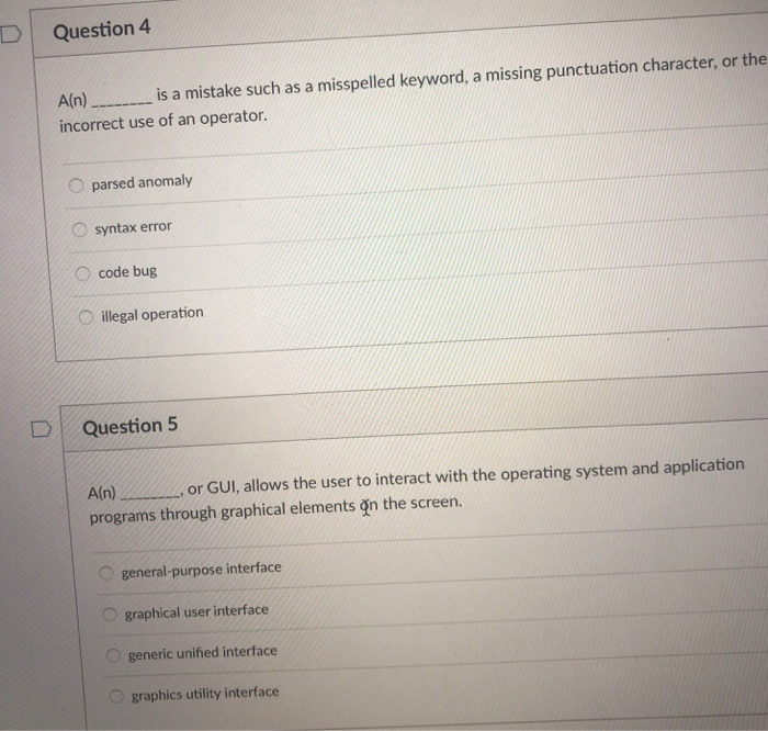Solved Question 2 Programming languages have.that perform | Chegg.com