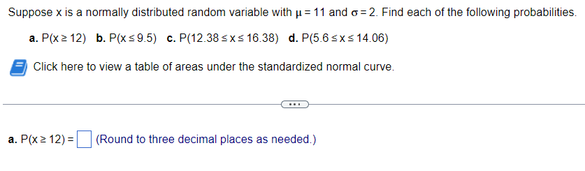 Solved Suppose x is a normally distributed random variable | Chegg.com