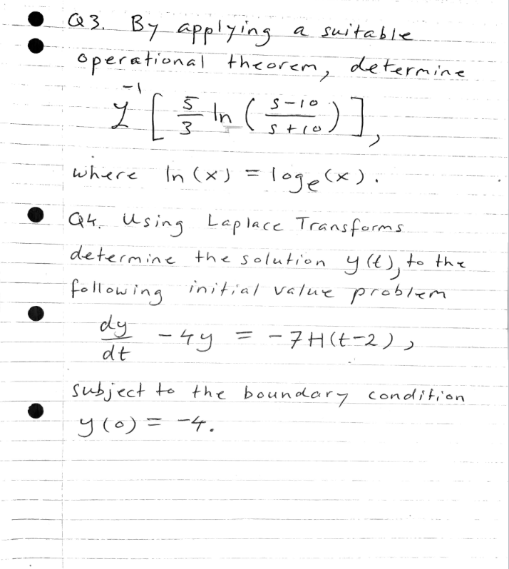 Solved Math 24 14 Assessment 1 Q Using Tables Of Laplace 