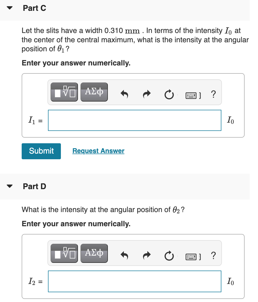 Solved An interference pattern is produced by light with a | Chegg.com
