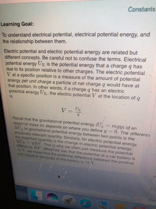 Solved Constants Learning Goal: To understand electrical | Chegg.com