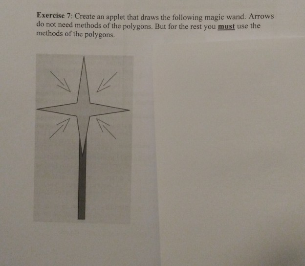 Solved Exercise 7: Create an applet that draws the following | Chegg.com