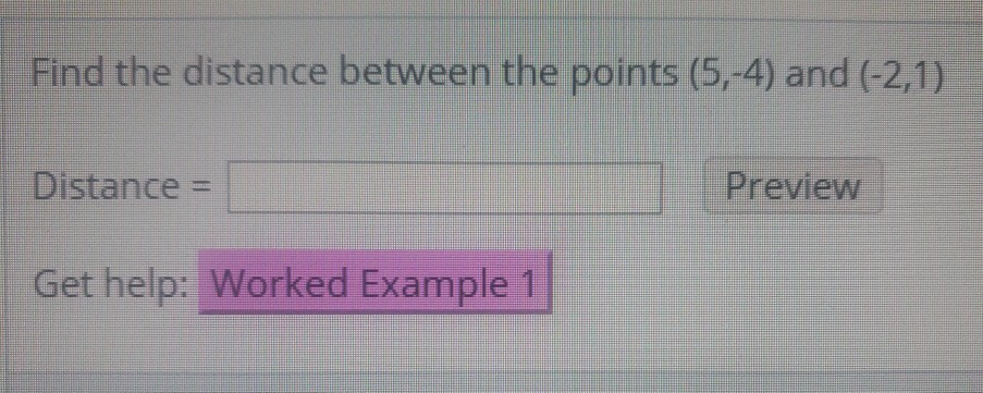 Solved Find the distance between the points (5,-4) and | Chegg.com