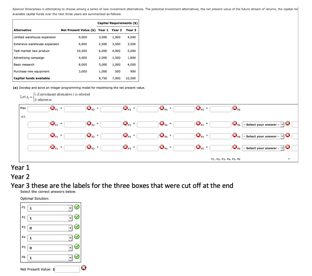Solved Spencer Enterprises is attempting to choose among a | Chegg.com