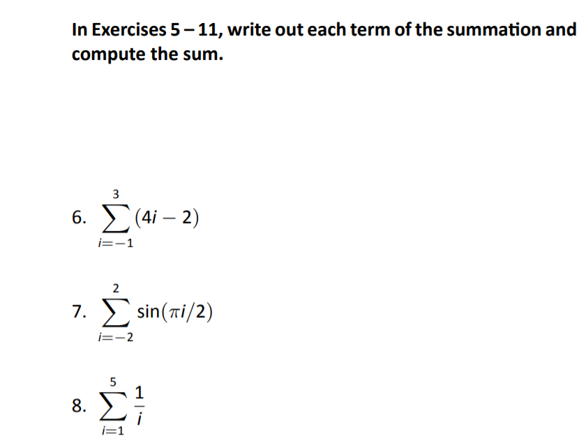 Solved In Exercises 5-11, write out each term of the | Chegg.com