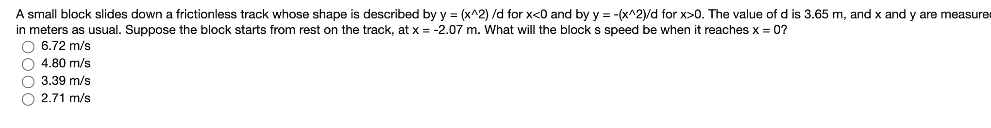 \}A small block slides down a frictionless track | Chegg.com