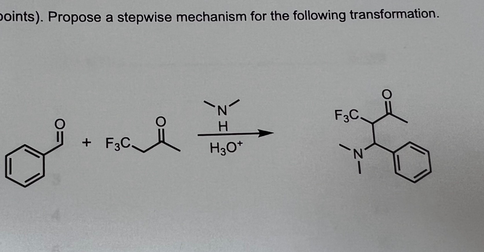 Solved oints). Propose a stepwise mechanism for the | Chegg.com