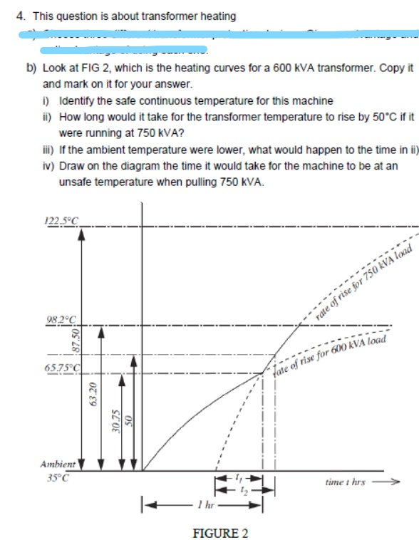 Solved 4. This question is about transformer heating b) Look | Chegg.com