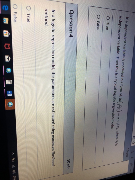Solved 10 pts If a dependent variable is modeled in a form | Chegg.com
