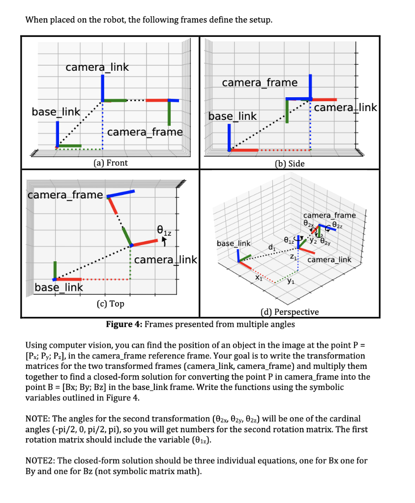 2) [25pts] The derivation for rotation matrices and | Chegg.com