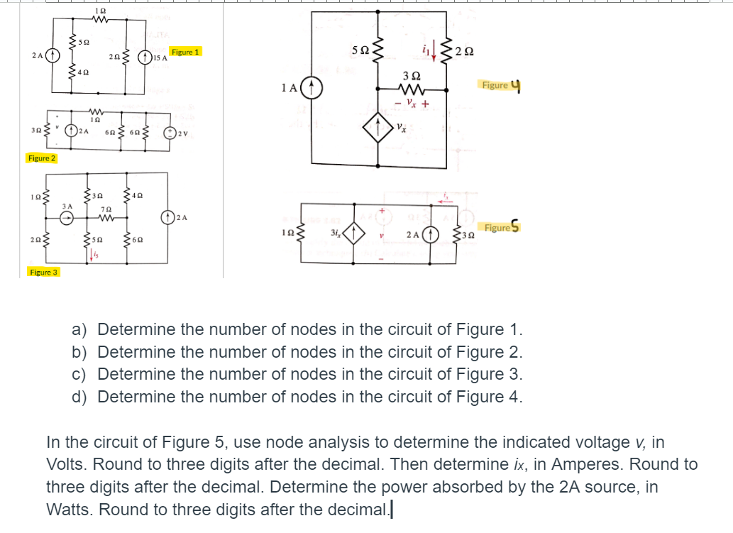 Solved a) ﻿Determine the number of nodes in the circuit of | Chegg.com
