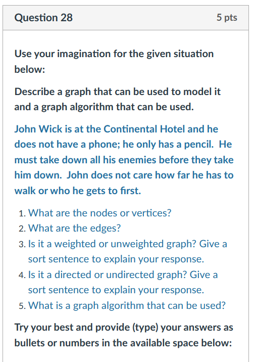 Solved Question 28 Use your imagination for the given | Chegg.com