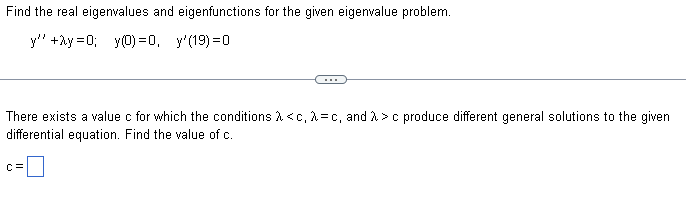 Solved Find the real eigenvalues and eigenfunctions for the | Chegg.com