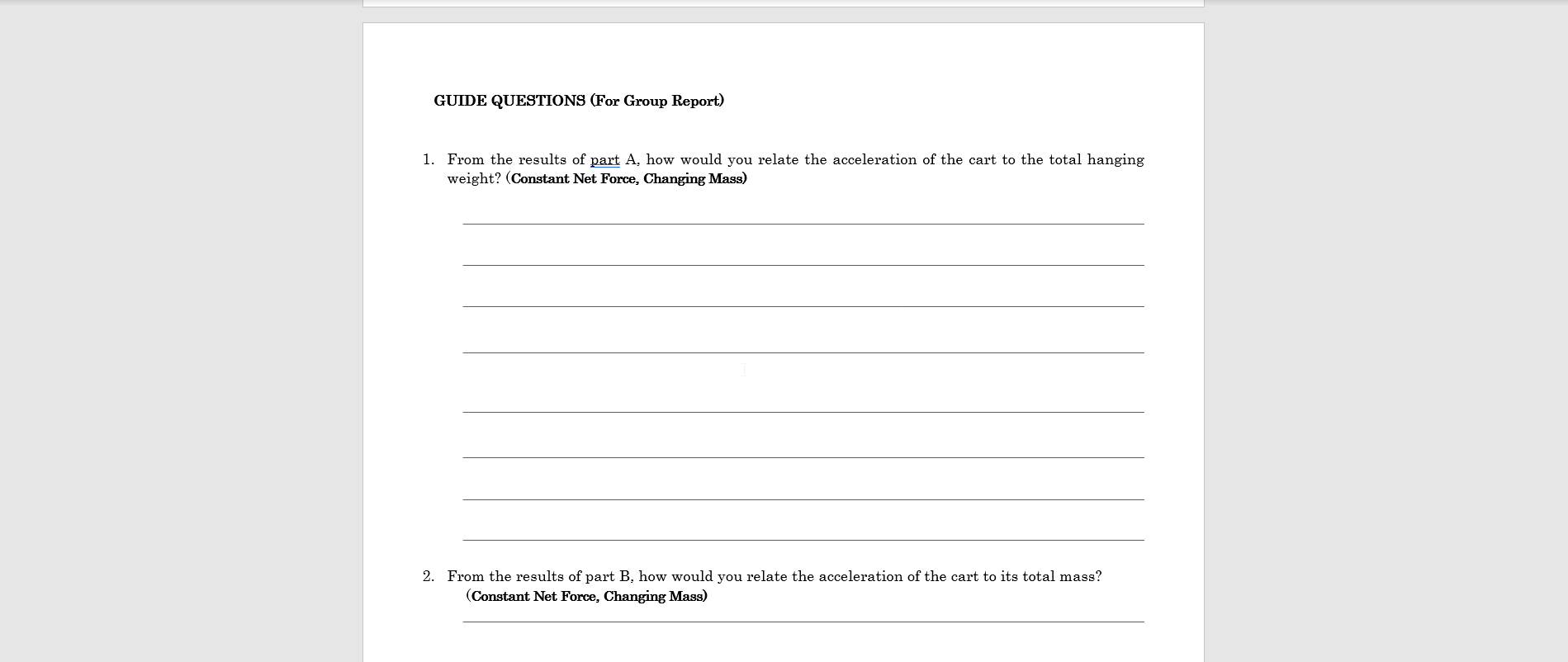 Solved This activity is all about the "Experiment 101 | Chegg.com