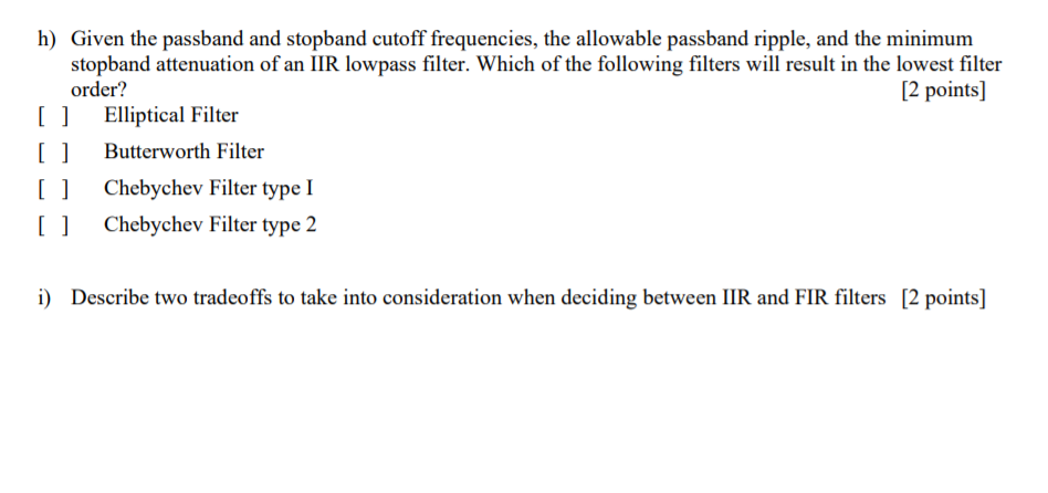 Solved Problem 6: Design of Frequency Selective Filters (20 | Chegg.com