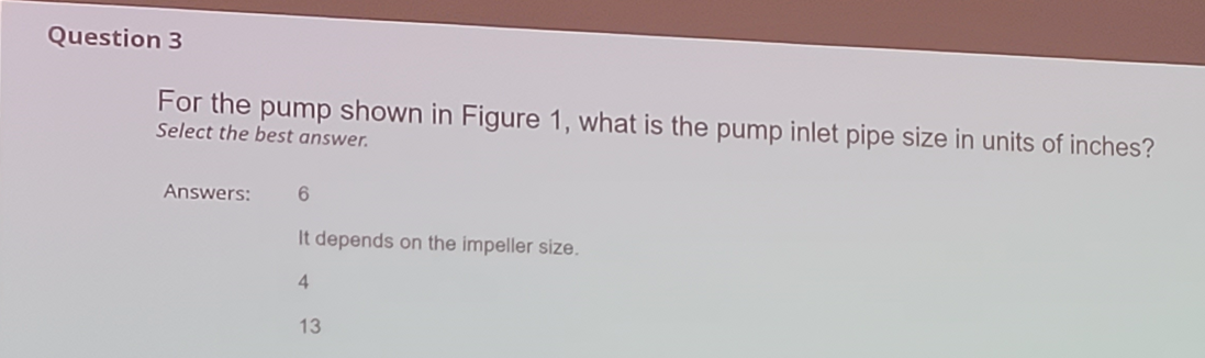 For the pump shown in Figure 1, what is the pump | Chegg.com