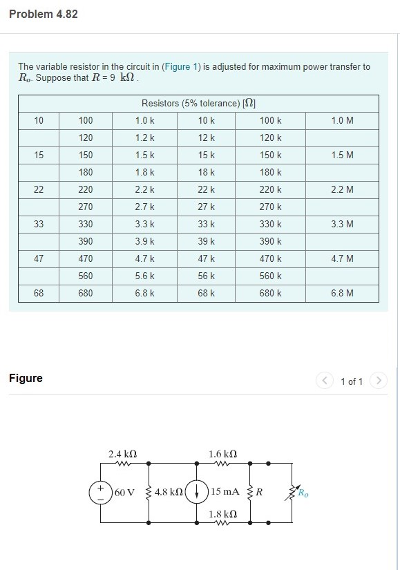 Solved A) Find the value of R0 B) Find the maximum power | Chegg.com