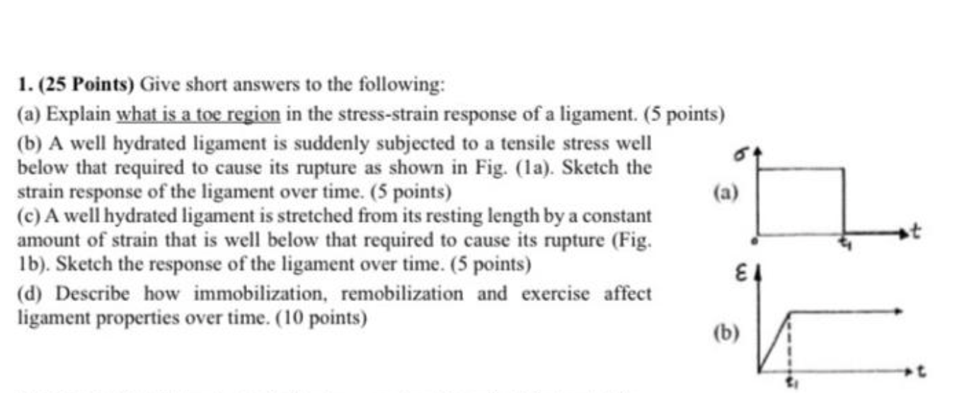 Solved 1. (25 Points) Give short answers to the following: | Chegg.com