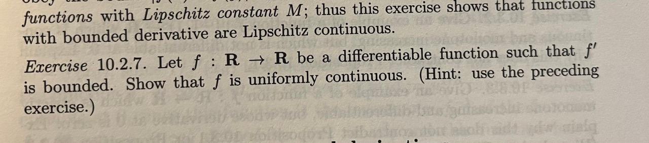 Solved Functions With Lipschitz Constant M Thus This