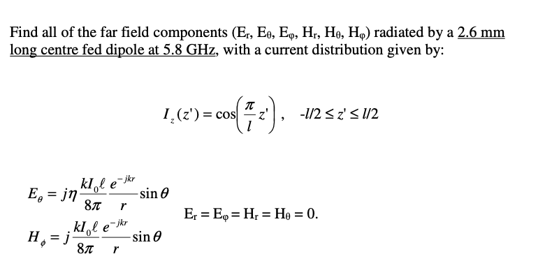 Solved Find all of the far field components | Chegg.com
